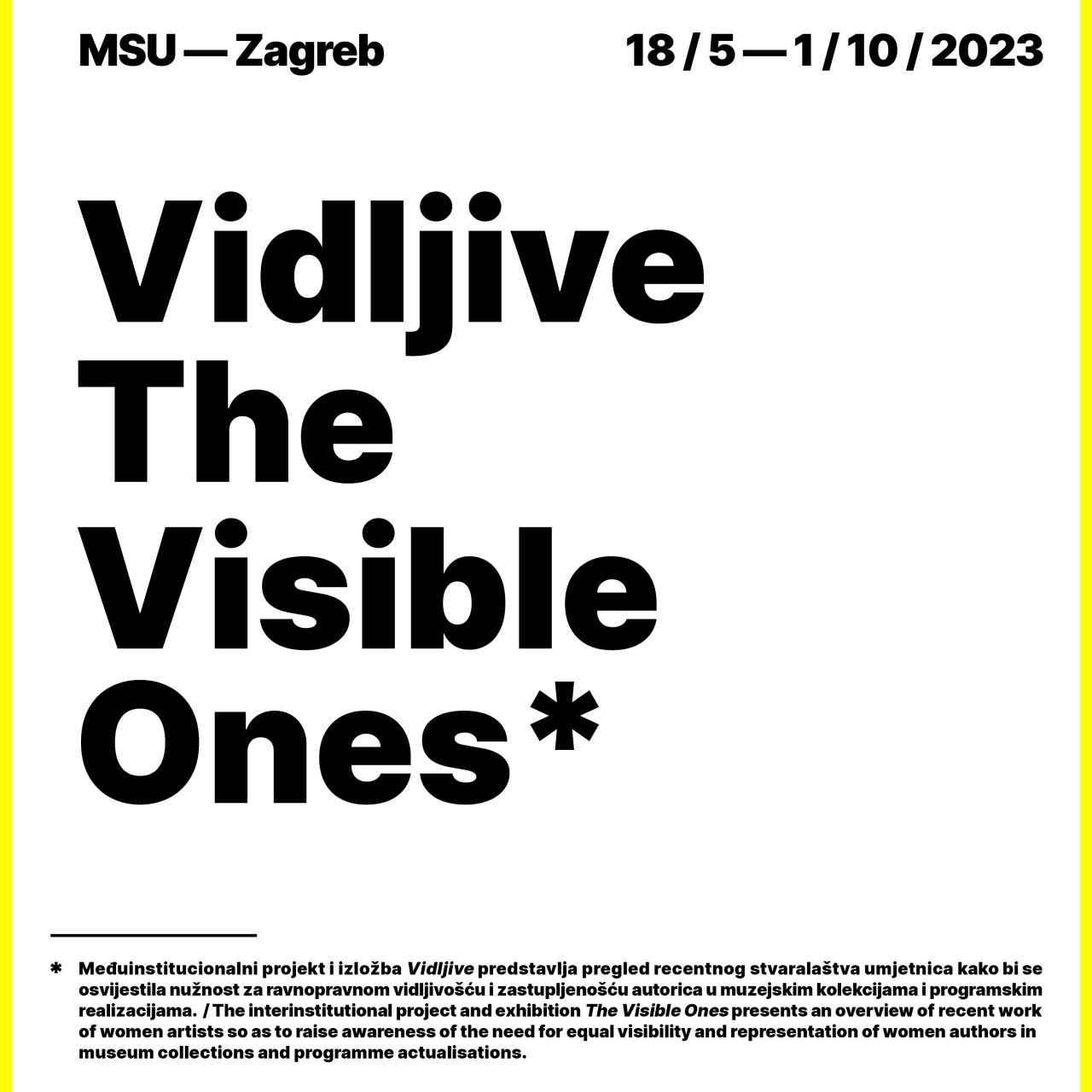 THE VISIBLE ONES @ MSU, Zagreb – Lala Raščić